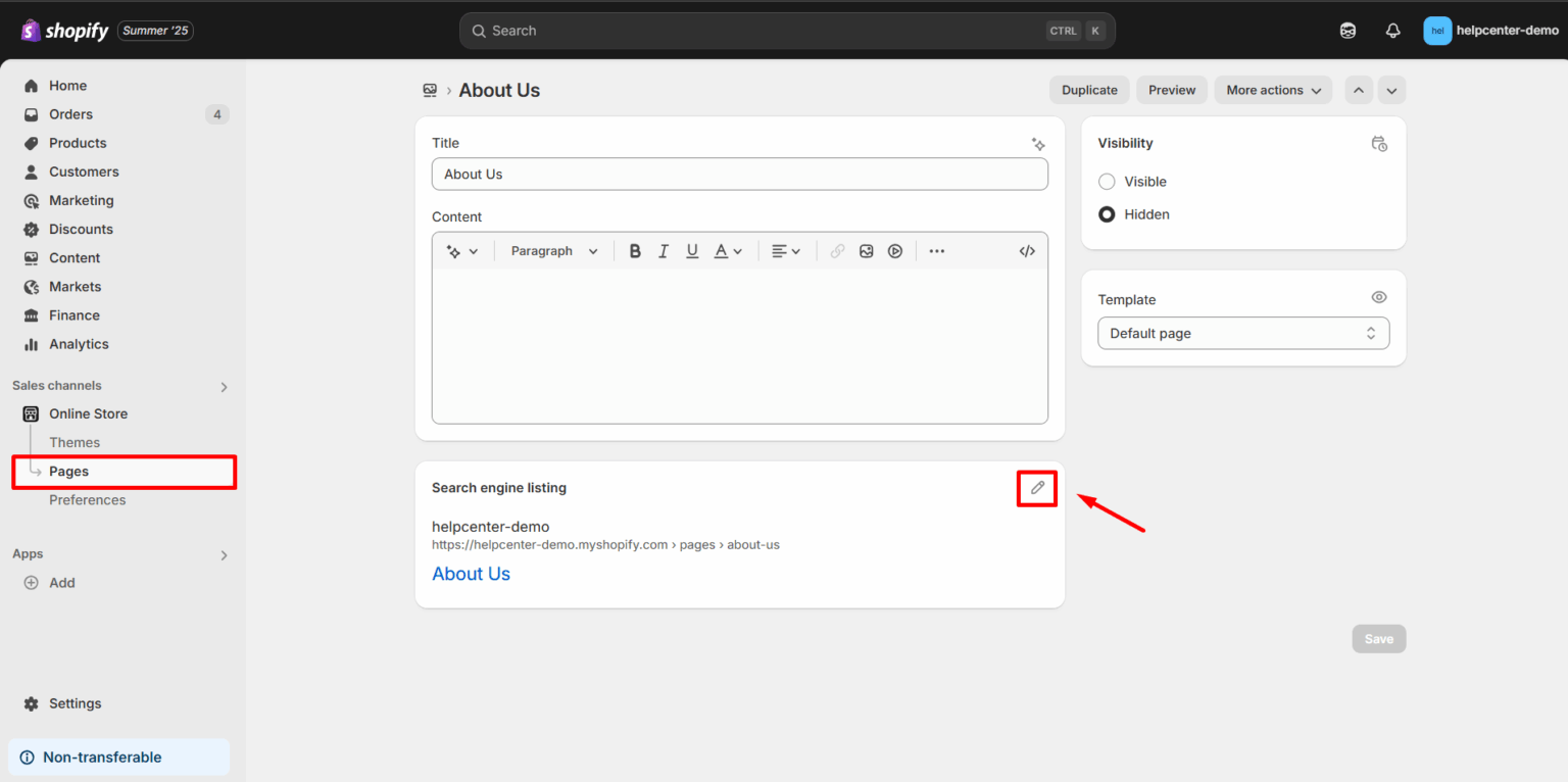How to Change Page Title in Shopify - Help Center
