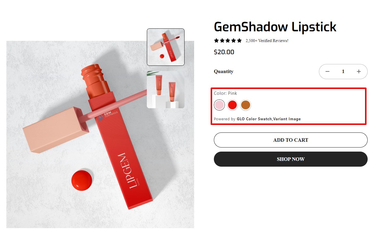 GLO Color Swatch & Bundles - Help Center