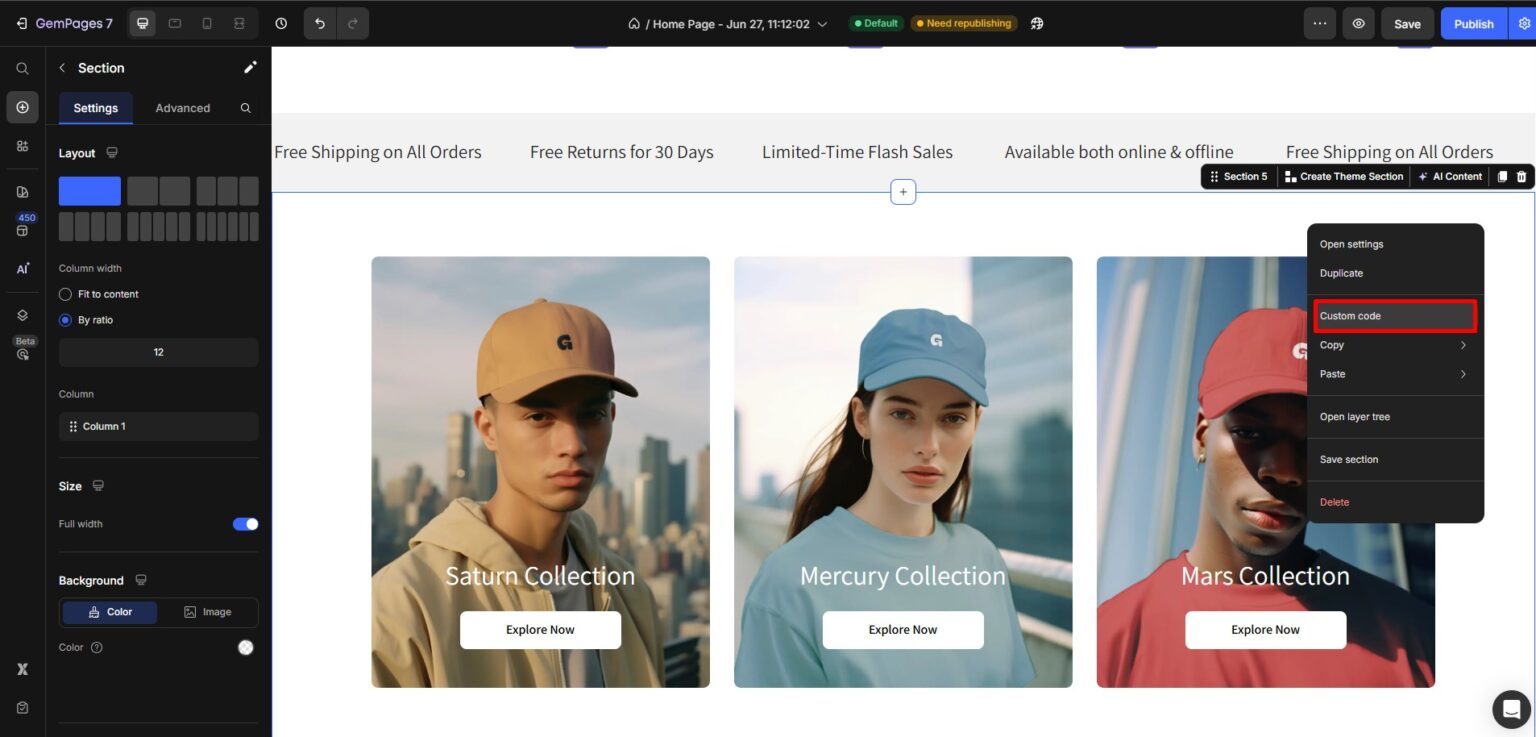 Cómo usar colores CSS para diseñar fondos en GemPages