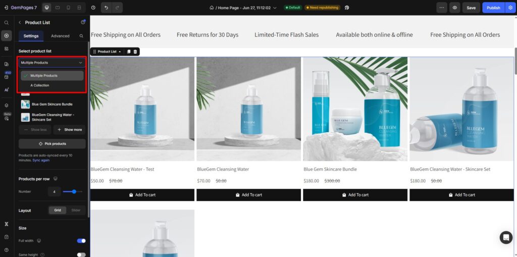 How to Use Complementary Products in Shopify & GemPages - Help Center