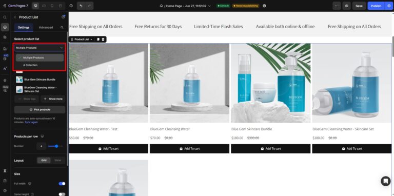 How to Use Complementary Products in Shopify & GemPages - Help Center