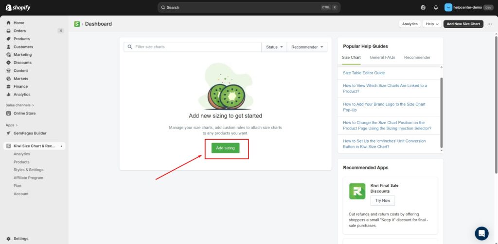 Kiwi Size Chart & Recommender - Help Center